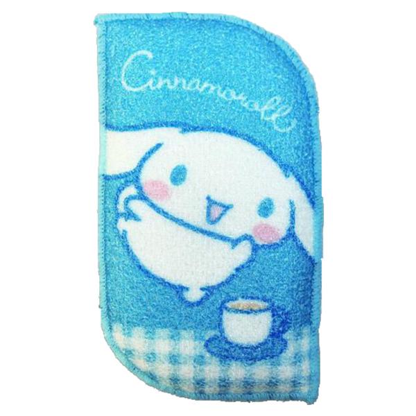 サイズ/約横11×縦18cm厚さ：約2.5cm内容量/1個材質/食器洗い：ポリエステル、ナイロン、ポリウレタンフォームフック：ポリプロピレンカラー/シナモロール生産国/日本製●ポリエステルフィルムとパイルメッシュ素材の両面仕様で汚れがよく落...