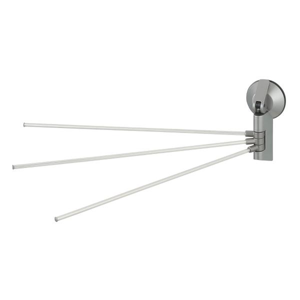 サイズ/約幅33.5×奥行4×高さ11cm最大干し幅：29cm内容量/1個材質/本体：ABS樹脂（メタリック塗装）、ABS樹脂、ステンレス銅管（18-8）吸盤：ポリアセタール、ポリウレタン生産国/中国製耐荷重/アーム1本：300g●ジェル吸...