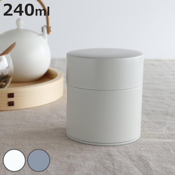 サイズ/約高さ8cm直径：約7.3cm容量/約240ml適正容量：煎茶：約120gほうじ茶：約50g玄米茶：約90gコーヒー豆：約80g内容量/1個材質/本体：ブリキ内フタ：スチール種類/灰白、薄墨生産国/日本製食器洗い乾燥機/使用不可電子...