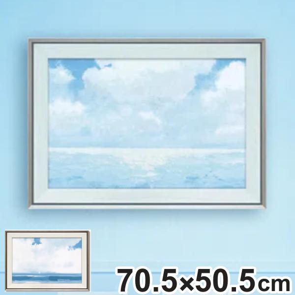サイズ/約横70.5×縦50.5cm重量/約2kg内容量/1枚付属品：額（吊金具付き）、額吊紐材質/樹脂フレーム仕様：絵の表面を特殊ゲル加工種類/オーシャンビューセイル、スパークリングシー●カナダの男性作家「ジェームス　ウィーンズ」のアート...