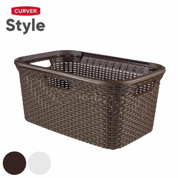 サイズ/約幅59.2×奥行38×高さ27cm重量/約1230g内容量/1個材質/ポリプロピレン種類/ブラウン、ホワイト原産国/ポーランドまたはルクセンブルク●ラタンのような風合いのランドリーバスケットです。●ナチュラルなテキスタイルの持つ手...