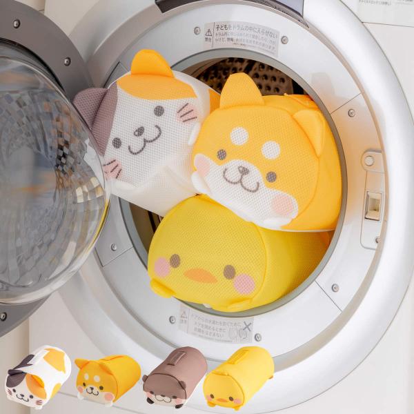 サイズ/約幅26×奥行16×高さ14cm内容量/1個材質/ポリエステル種類/ミケネコ、シバイヌ、カワウソ、ヒヨコ生産国/日本製●ぬいぐるみのようなかわいい洗濯ネットです。●ミケネコ、シバイヌ、カワウソ、ヒヨコの4種類展開です。●中身が見えな...