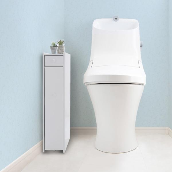 サイズ/約幅14×奥行52×高さ65cm重量/約9kg内容量/1台材質/化粧繊維板・ラッカー塗装生産国/中国製キャスター/付き組立状態/完成品（一部取付）●コンパクトながらたっぷり収納できるスリムトイレラックです。●トイレットペーパーや掃除...