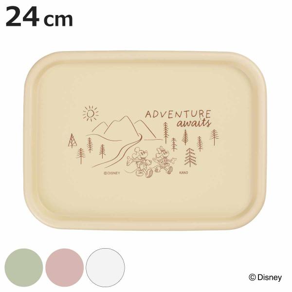 サイズ/約幅24.3×奥行18×高さ1.5cm内容量/1枚材質/PET/ABS樹脂塗：ウレタン（抗菌塗装）種類/ピンク、アイボリー、グレー生産国/日本製食器洗い乾燥機/使用可能電子レンジ/使用可能●ミッキーと一緒に食事が愉しくなる抗菌塗装で...