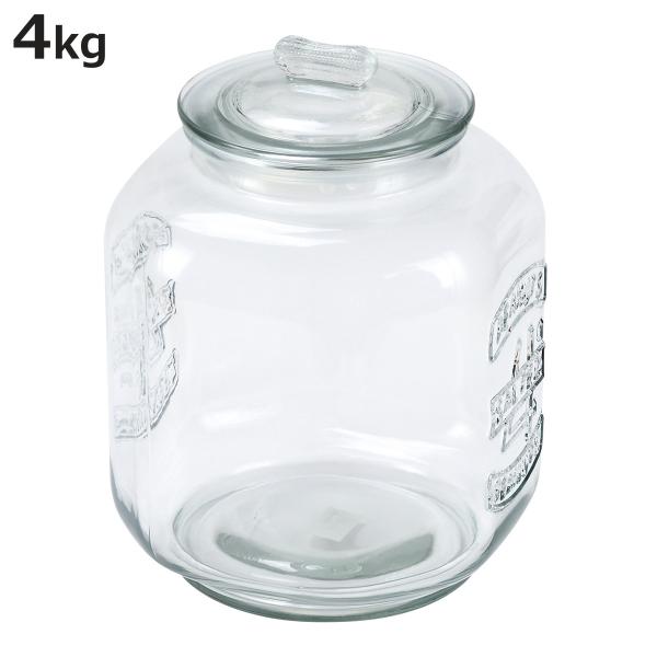 サイズ/約幅19×奥行19×高さ26cm重量/約1.8kg内容量/1個材質/本体：ソーダガラスパッキン：ポリエチレン生産国/中国製パーツ別耐熱温度/パッキン：70度●おしゃれにお米を保存しておけるガラス製のライスストッカーです。●お菓子・パ...