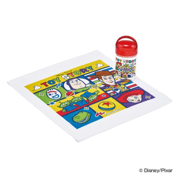 サイズ/おしぼり：約横28×縦32cmケース：約横5.8×奥行4.4×高さ12.5cm重量/約65g内容量/1個（ケース、おしぼり、名前シール）材質/ケース：AS樹脂おしぼり：綿100％生産国/中国製パーツ別耐熱温度/ケース：100度●トイ...