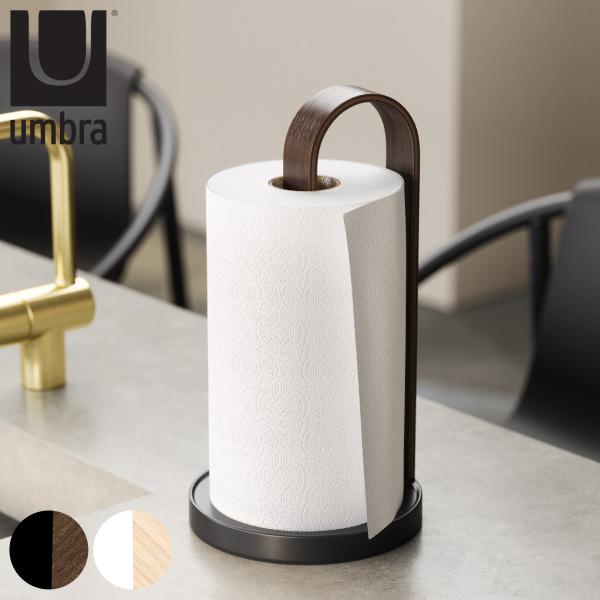 サイズ/約高さ31cm直径：約17cm内容量/1台材質/ポプラ、スチール、アッシュウッド、コンクリート、ABS樹脂、EVA種類/ウォールナット×ブラック、ホワイト×ナチュラル生産国/中国製●シンプルで洗練されたデザインのキッチンペーパースタ...