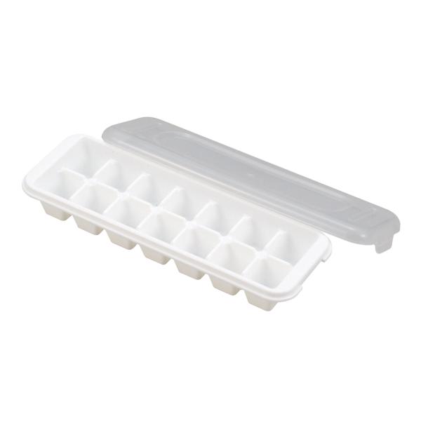 サイズ/約幅9×奥行26.5×高さ4.5cm重量/約119g容量/1つあたり：約18ml内容量/1個材質/本体・フタ：ポリプロピレン生産国/日本製●ジュースなどを冷やす時に使いやすいスタンダードタイプの製氷皿です。●1つのトレーで14個の氷...