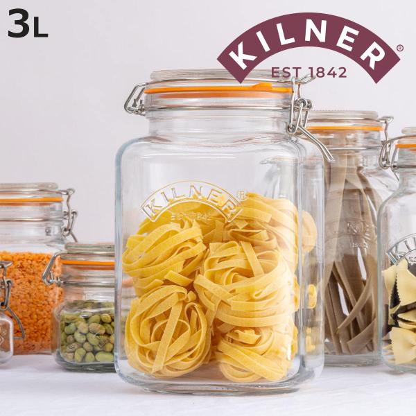 サイズ/約幅16×奥行14.2×高さ23.5cm容量/約3L内容量/1個材質/本体：ソーダガラスパッキン：天然ゴムクリップ：ステンレススチール（クロームメッキ加工）BPAフリー生産国/中国製食器洗い乾燥機/部品によって使用不可電子レンジ/使...