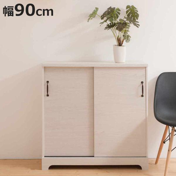 サイズ/約幅90×奥行30×高さ89cm重量/約30kg内容量/1台付属品：可動棚4枚材質/強化プリント紙化粧繊維板生産国/中国製天板耐荷重/20kg棚板1枚あたり耐荷重/5kg組立状態/お客様組立品●キッチンカウンターの下に置ける収納キャ...