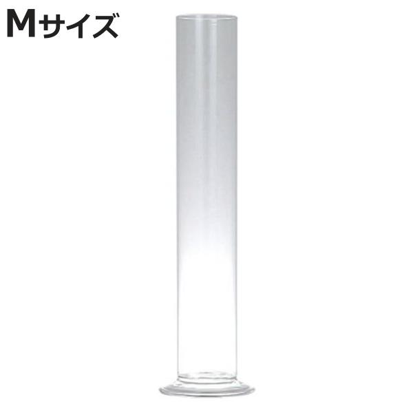 サイズ/約高さ40cm直径：約6.5cm底脚直径：10cm内容量/1個材質/ガラス生産国/中国製●スタイリッシュな細長いガラスベース Mサイズです。●クリアなガラス製です。●理科室や実験室でお馴染みの、メスシリンダーをモチーフとしたガラスベ...