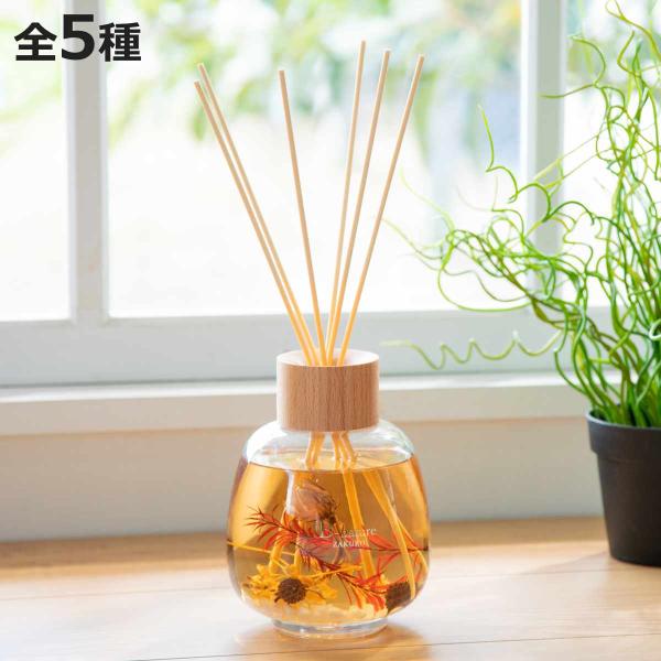 サイズ/約幅11×奥行11×高さ15cmリード込み：約高さ30.5cm容量/約530ml内容量/1個成分/香料、溶剤　種類/サボン、リリー、ジンジャー、フルーティー、ザクロ生産国/中国製●長く伸びたリードから心地よい香りが広がるディフューザ...