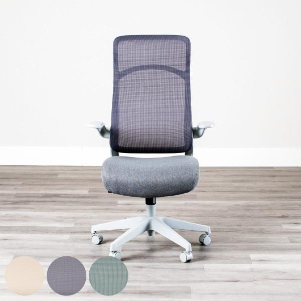 サイズ/約幅66×奥行65×高さ112〜121.5cm座面高：約47〜56.5cm重量/約13kg内容量/1脚材質/ポリウレタン、ファブリック、スチール背もたれ：メッシュ生地種類/アイボリー、パールピンク、グリーン生産国/中国製キャスター/...