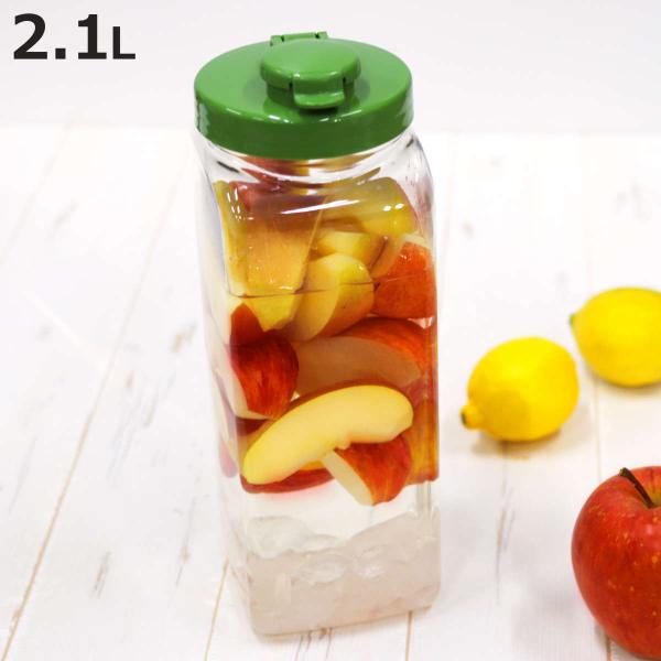 サイズ/約幅9.4×奥行10.2×高さ28cm重量/約180g容量/約2.1L内容量/1個材質/本体：PETフタ：ポリプロピレンパッキン：シリコーンゴム生産国/日本製耐熱温度/60度パーツ別耐熱温度/フタ：120度、パッキン：140度耐冷温...