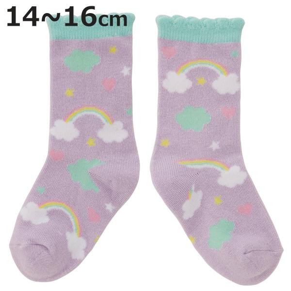 サイズ/14〜16cm内容量/1足材質/綿：80％ ナイロン：10％ ポリウレタン：8％ ゴム：2％生産国/中国製●子ども用の靴下です。●14〜16cmです。●毎日のコーデが楽しくなる可愛いデザインです。●別売りの透明レインブーツに合わせて...
