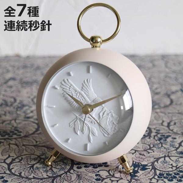 サイズ/約幅9.5×奥行7×高さ10.5cm内容量/1個材質/フレーム：鉄、ABS樹脂文字盤：レジンカバー：ガラス種類/R、M、K、Y、A、S、バード●特別感溢れるイニシャルデザインの置き時計です。●アラーム機能付きです。●清潔感のある石膏...