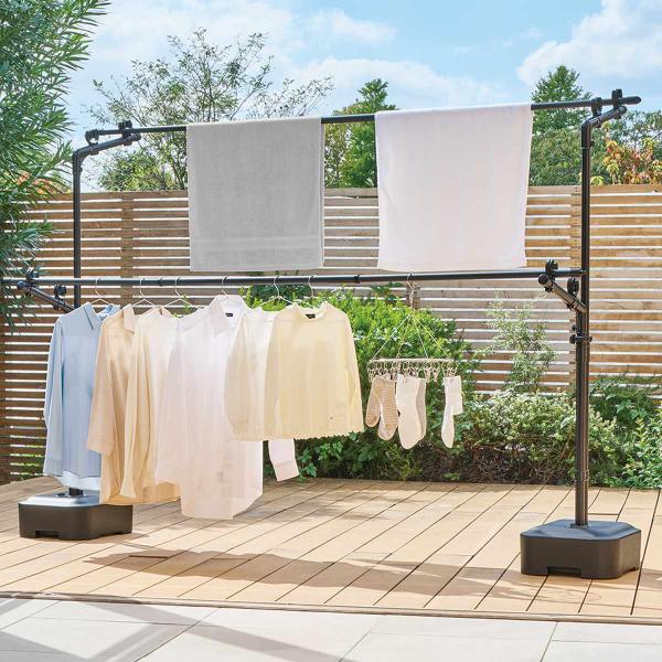 サイズ/約幅35×奥行80×高さ107〜170cm内容量/1セット材質/本体：スチールパイプ粉体塗装樹脂部品：ポリプロピレン、ABS樹脂、ポリエチレン、シリコーンゴム金属部品：スチール（メッキ）、ステンレス耐荷重/30kg（片側方向使用時2...