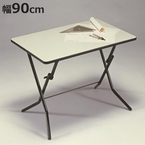 サイズ/約幅90×奥行60×高さ70cm重量/約11kg内容量/1台材質/メラミン樹脂加工板/スチールパイプ生産国/日本製耐荷重/約150kg組立状態/完成品●天板には耐熱・耐冷・耐薬に優れたメラミン樹脂加工板を使用しています。●折りたたむ...
