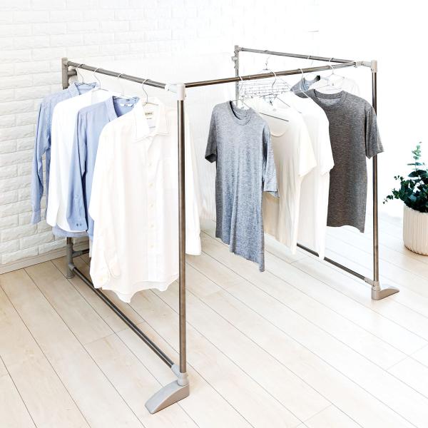 サイズ/［本体］約幅144×奥行120×高さ123cm収納時：約幅120×奥行10×高さ123cm内パイプ：約直径2.22cm外パイプ：約直径2.54cm［伸縮竿］約長さ80〜120cm内パイプ：約直径1.9cm外パイプ：約直径2.2cm重...