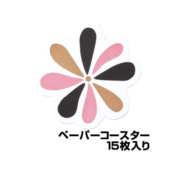 ●シンプルでおしゃれなフラワーコレクションシリーズのペーパーコースターです。　●ホームパーティーなどで使用すると場が華やかになります♪　●15枚入りです。【商品詳細】　サイズ/約直径9cm　内容量/15枚　材質/紙　生産国/日本製　《ペーパ...