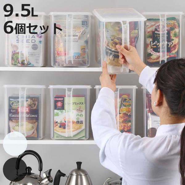 サイズ/外寸：約幅18.7×奥行32×高さ23.3cm内寸：約幅16.5×奥行26×高さ22cm重量/約530g容量/約9.5L内容量/同色6個セット材質/本体：ポリプロピレン、フタ：ポリエチレン種類/クリアーブラック、ナチュラル生産国/日...