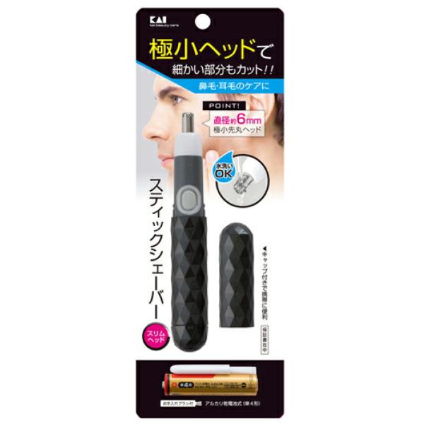 サイズ/約幅1.7×奥行1.7×高さ12cm内容量/1個材質/キャップ、本体、電池フタ：ABS樹脂スイッチ：エラストマー樹脂外刃：ステンレススチール内刃：ステンレス刃物鋼●鼻毛・耳毛のケアに最適なスティックシェーバーです。●直径約6mmの極...