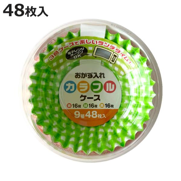 サイズ/約底面径5×高さ3.2 cm内容量/48枚材質/PBT樹脂、紙生産国/日本製電子レンジ/使用可能●お弁当をカラフルに彩るチェック柄のおかずカップ（9号／48枚入）です。●電子レンジ対応なので、温め直しに便利です。●カラーは赤・緑・黄...