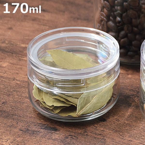 サイズ/約高さ8.5cm直径：約8.5cm重量/約183g内容量/1個材質/容器：ソーダガラス蓋：ポリスチレン(耐熱温度80度、耐冷温度-20度)パッキン：ポリエチレン(耐熱温度80度、耐冷温度-20度)生産国/中国製●中身がひと目で確認で...