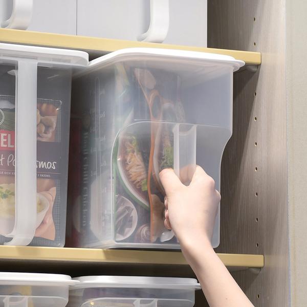 サイズ/約幅17×奥行32×高さ23cm重量/約504g容量/約8.3L材質/本体：ポリプロピレンフタ：ポリエチレン生産国/日本製パーツ別耐熱温度/本体：100度パーツ別耐冷温度/フタ：60度電子レンジ/使用不可スタッキング/可能●吊り戸棚...