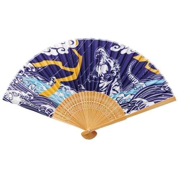 サイズ/約横37.8×縦22cm（展開時）内容量/1本材質/生地：ポリエステル竹生産国/中国製●ゴジラがさりげなくデザインされた扇子です。●蒸し暑い屋内や日差しの強い屋外でも、サッと取り出して涼しく快適に使えます。●折りたたみ式なので、バッ...