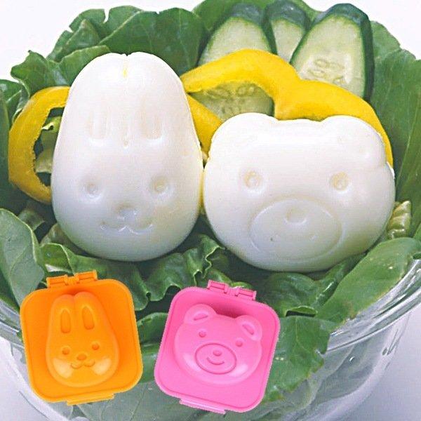 サイズ/約幅6.5×奥行7.5×高さ4.5cm内容量/1個（うさぎ型、くま型各1個）材質/ポリプロピレン生産国/日本製耐熱温度/120度耐冷温度/-20度食器洗い乾燥機/使用不可電子レンジ/使用不可●ゆでたての卵の殻をむき、ケースの中にセッ...