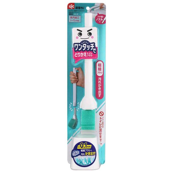 サイズ/約幅6.5×奥行7.5×高さ27.5cm内容量/1本材質/柄・ボタン：ABS樹脂ケース・ヘッド：ポリプロピレンブラシ：ナイロン・ポリエステル・ポリウレタンフォーム生産国/中国製●ブラシに触れずワンタッチで汚れたヘッドを交換できるトイ...
