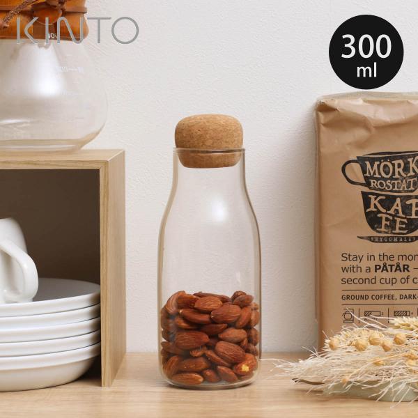 サイズ/約幅6.5×高さ16.5cm重量/約130g容量/約300ml内容量/1個材質/耐熱ガラス蓋：コルク生産国/中国製耐熱温度差/120度食器洗い乾燥機/使用可能電子レンジ/使用可能●耐熱ガラスとコルクを組み合わせたボトル型キャニスター...