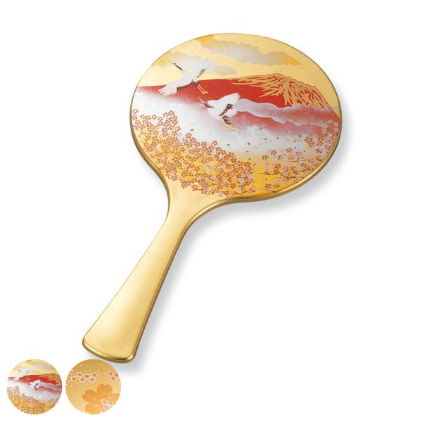 サイズ/約横12.9×縦25.7cm鏡：直径 約12.3cm厚さ：1cm内容量/1個材質/ABS種類/飛翔富士、桜ロマン生産国/日本製●熟練の職人による箔工芸で仕上げた、上品な手鏡です。●日常の身だしなみをより美しく演出します。●ご自宅用は...