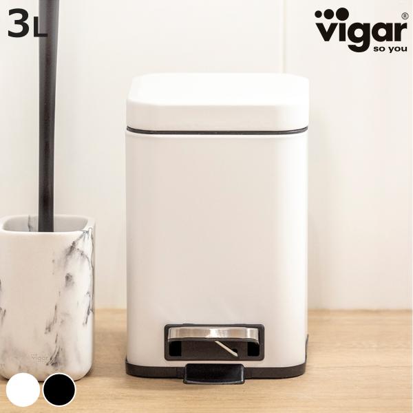 サイズ/約幅21.5×奥行16×高さ25cm容量/約3L内容量/1個材質/ポリプロピレン、ステンレス鋼、鉄（粉体塗装）種類/BLACK、WHITE生産国/中国製●スタイリッシュなペダル式ごみ箱です。●トイレの角や壁面に収まりやすい四角いフォ...