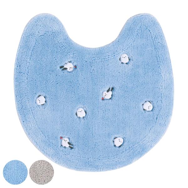 サイズ/約横60×縦60cm内容量/1枚材質/ポリエステル100％種類/ブルー、グレー生産国/インドネシア製洗濯/洗濯機使用可能乾燥機/使用不可滑り止め/加工あり●雪の妖精とも呼ばれる可愛らしい小鳥シマエナガのトイレマット60×60cmです...