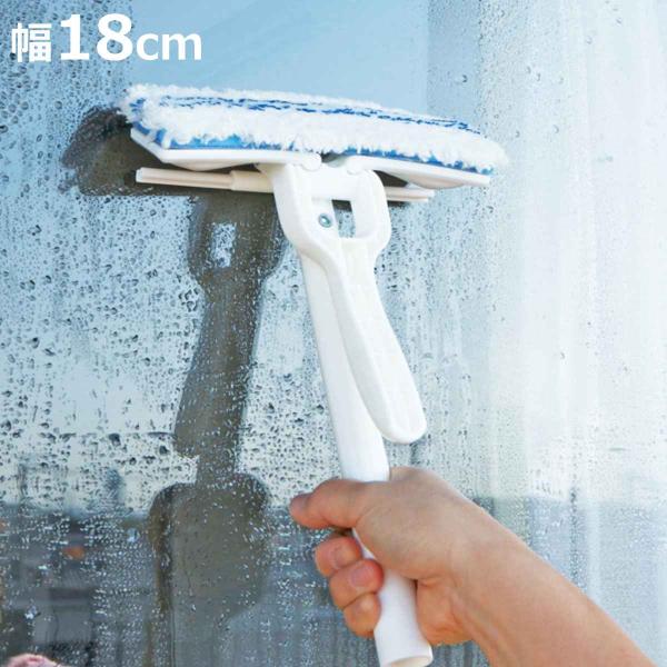 サイズ/約幅19×奥行28.6×高さ6.9cm拭き幅：約18cm水切り幅：約17cm重量/約157g内容量/1個材質/ヘッド：ポリプロピレンモップ：ポリエステル・ナイロン水切りゴム：シリコーンゴム生産国/中国製●マイクロファイバー（極細繊維...