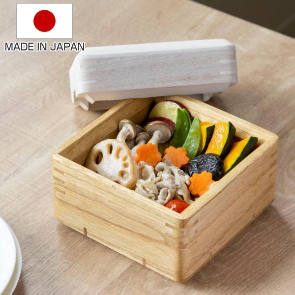 サイズ/外寸：約幅15×奥行15×高さ12.2cm内寸：約幅12×奥行12×高さ5cm重量/約380g内容量/1セット（本体×1、スノコ板×1、蓋×1）材質/天然木（桐）表面加工：自然塗料生産国/日本製食器洗い乾燥機/使用不可電子レンジ/使...