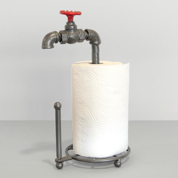 サイズ/約幅22.5×奥行18.5×高さ39cm内容量/1個材質/鉄生産国/中国製対応サイズ/ペーパーの幅：約25cm芯の直径：約2.5cm以上●水が出てきそうなデザインのキッチンペーパーホルダーです。●思わず笑顔になるような、ユニークなア...