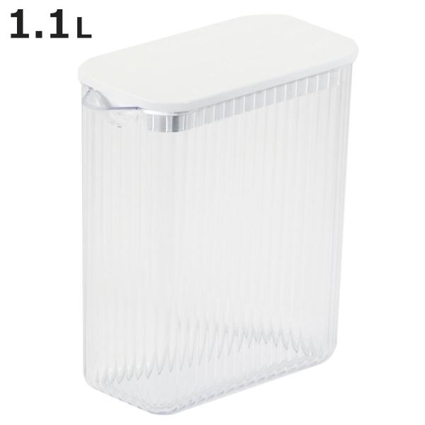 サイズ/約幅15.5×奥行7.5×高さ16.5cm容量/約1.1L内容量/1個材質/本体：AS樹脂ふた：ポリプロピレン、熱可塑性エラストマー生産国/日本製耐熱温度/100度食器洗い乾燥機/使用不可電子レンジ/使用不可●コンパクトな縦置き冷水...