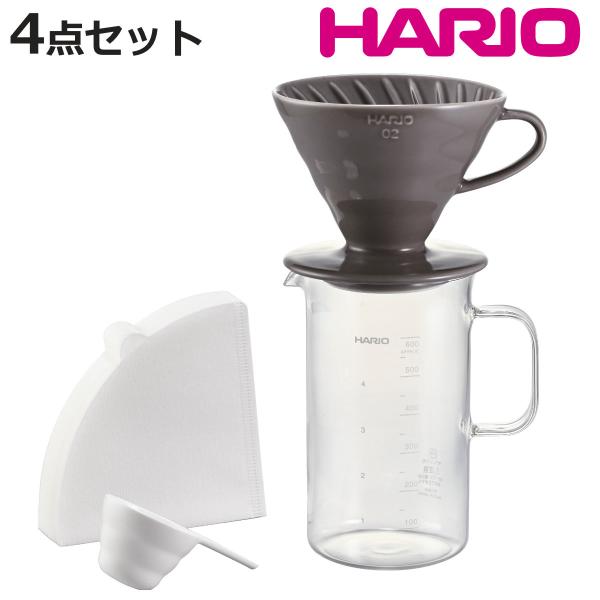 サイズ/約幅13.7×奥行11.4×高さ24cmセット時重量/約868g容量/約600ml内容量/セット内容：ビーカーサーバー×1、ドリッパー×1、計量スプーン×1、ペーパーフィルター40枚（1〜4杯用）材質/ドリッパー：磁器サーバー：耐熱...