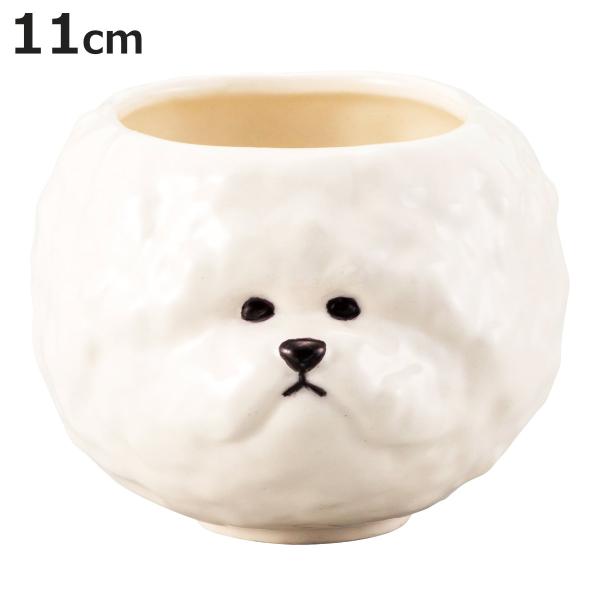 サイズ/約高さ9cm直径：約11cm容量/約310ml内容量/1個材質/セラミック磁器食器洗い乾燥機/使用不可電子レンジ/使用不可●犬の愛らしい表情をそのまま形にしたお茶椀です。●ご飯をよそえばまるでビションフリーゼのふわふわの毛並みに。●...