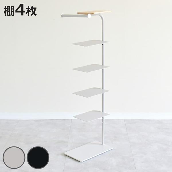 サイズ/約幅18×奥行31.5×高さ97cm重量/約4.9kg内容量/1台材質/本体：スチール（メラミン焼付塗装）木板：天然木積層合板種類/グレージュ、ブラック生産国/日本製天板耐荷重/約0.5kg棚板1枚あたり耐荷重/約1kg組立状態/お...