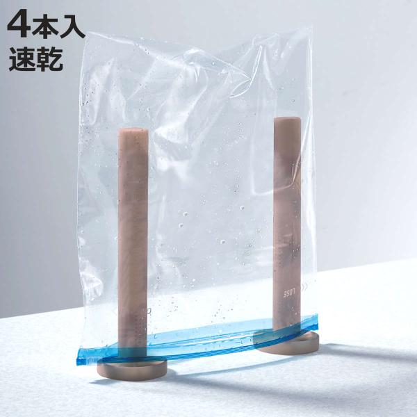 サイズ/約高さ21.4cm直径：約6cmスティック部：約直径2.5cm重量/約65g内容量/同色4本入材質/本体：ポリプロピレン乾燥用ボール：多孔質セラミック（活性炭配合）生産国/中国製パーツ別耐熱温度/本体：120度●差し込むだけで乾きに...