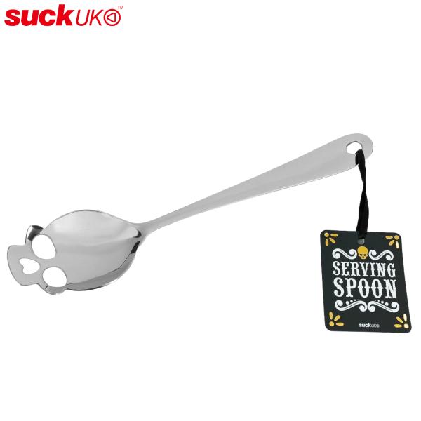 サイズ/約幅6.5×奥行2.7×高さ30.5cm内容量/1個材質/ステンレス鋼生産国/中国製●ガイコツの形をした、取り分け用の大きなスプーンです。●サラダや具入りスープなどの取り分けに最適です。●穴部分は、余分なスープやドレッシングを落とし...