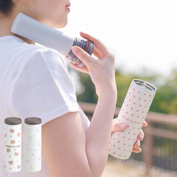 サイズ/約高さ17.5cm直径：約5.8cm重量/約210g容量/約240ml内容量/1個材質/【本体】内瓶：ステンレス鋼外瓶：ステンレス鋼(アクリル樹脂塗装)【ケースユニット】持ち手、栓：ポリプロピレンケース、蓋パッキン、栓パッキン：シリ...