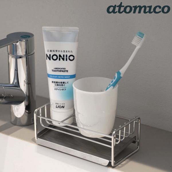 サイズ/約幅15.2×奥行8.5×高さ6cm（トレー含む）重量/約195g内容量/1個材質/ステンレス生産国/中国製耐荷重/約1.5kg●シンク周りを整えるスポンジラックです。●スポンジと洗剤をまとめて収納でき作業が快適になります。●水滴を...