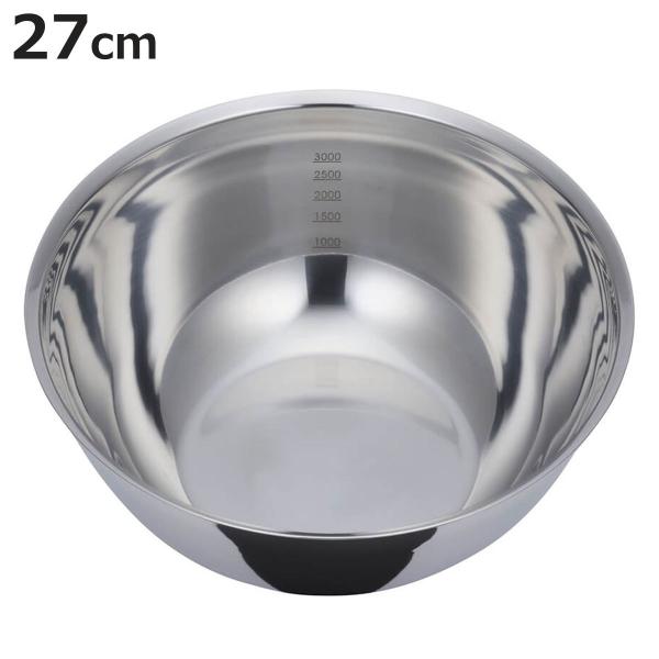 サイズ/約高さ14cm直径：約29cm重量/約459g内容量/1個材質/ステンレススチール生産国/中国製●たっぷり使える大容量サイズの深型ボウルです。●深型設計で混ぜやすく、こぼれにくい形状です。●分量がひと目でわかる便利な目盛り付きです。...