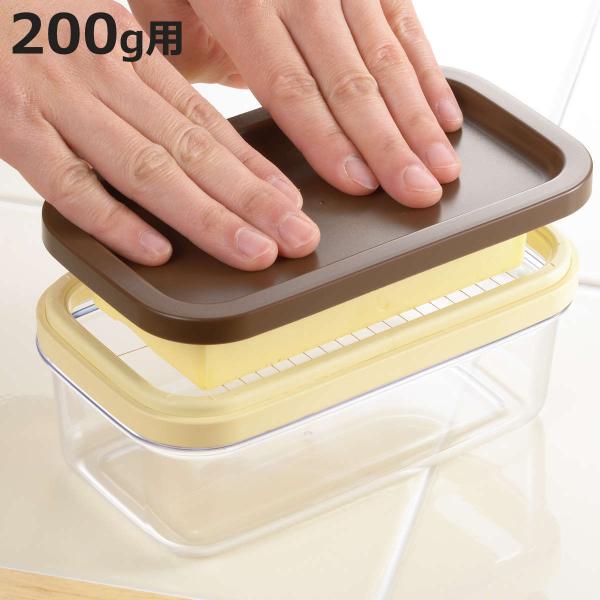 サイズ/約幅16.5×奥行9.5×高さ6.8cm重量/約152g内容量/本体、ワイヤープレート（バターカッター部）、フタ：各1個材質/本体：AS樹脂バターカッター枠：ABS樹脂バターカッターワイヤー：18-8ステンレスフタ：ポリエチレン生産...