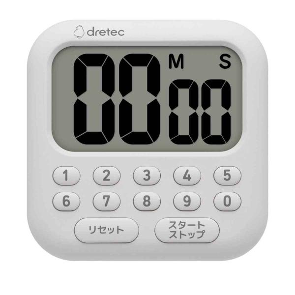 サイズ/約幅8×奥行2.1×高さ8cm重量/66g（電池重量を含む）内容量/1個材質/本体：ABS樹脂マグネット：ネオジム磁石カラー/ホワイト生産国/中国製電源/単4形乾電池×1個●数字がはっきり見える大画面のキッチンタイマーです。●1秒単...